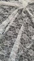 China High Quality Exquisite 150m Width Knitted Embroidered Wedding Veil Eco-Friendly Nylon Spandex Lace Fabric Decorative Accessories for sale
