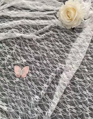 China Elastic Openwork Lace Fabric (90% Nylon/10% Spandex) - Soft Romantic Apparel Textile for sale