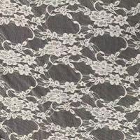 China Simple White Lace Fabric Nylon Soft Flower Embroidered Lace Fabric Trim for Wedding or Evening Dresses for sale