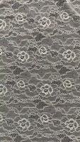 China Simple White Lace Fabric Nylon Soft Flower Embroidered Lace Fabric Trim for Wedding or Evening Dresses for sale
