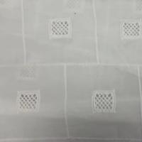 China 100% Cotton White Soft Breathable Lace Fabric Square Pattern Lace for House Decoration for sale