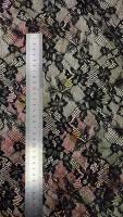 China Black Sexy Thin Flowers Pattern Mesh Lace Fabric for Dresses for sale