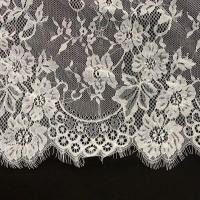 China Wholesale DIY White French Lace Trimming Water-Soluble Eyelash Lace for Wedding Dresses Bags Magnificent Wedding Accessories for sale