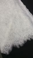 China Wholesale DIY White French Lace Trimming Water-Soluble Eyelash Lace for Wedding Dresses Bags Magnificent Wedding Accessories for sale