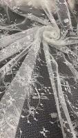 China High Quality French Lace FabricTulle Lace Nylon Spandex for Wedding Evening Dress for sale