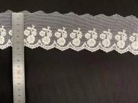 China European Pattern Eco-Friendly Water Soluble Sexy Embroidered Applique Tulle Mesh Lace Trim for Skirts and Wedding Headbands for sale