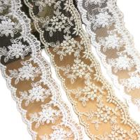 China European Pattern Eco-Friendly Water Soluble Sexy Embroidered Applique Tulle Mesh Lace Trim for Skirts and Wedding Headbands for sale