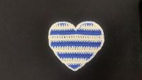 China 6.5cm Machine-made Embroidered  Heart Motif Lightweight Mini Sew-on Patches for DIY Clothing Bags for sale