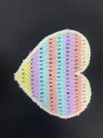 China 6.5cm Machine-made Embroidered  Heart Motif Lightweight Mini Sew-on Patches for DIY Clothing Bags for sale