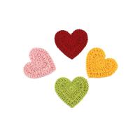 China 6.5cm Machine-made Embroidered  Heart Motif Lightweight Mini Sew-on Patches for DIY Clothing Bags for sale