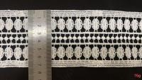 China Water Soluble 100% Polyester Embroidery Lace Trim with Milk Yarn Design for Dresses and Garment Use for sale