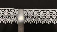 China High Quality Water Soluble Polyester Embroidery Lace Trim 8CM Width for T-shirt Hem Decoration Textile Use for sale