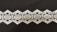 China High Quality Water Soluble Polyester Embroidery Lace Trim 8CM Width for T-shirt Hem Decoration Textile Use for sale
