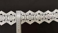 China High Quality Water Soluble Polyester Embroidery Lace Trim 8CM Width for T-shirt Hem Decoration Textile Use for sale