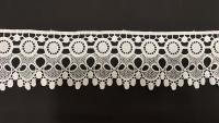China High Quality Water Soluble Polyester Embroidery Lace Trim 8CM Width for T-shirt Hem Decoration Textile Use for sale