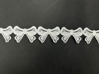 China Exquisite Embroidered Water-Soluble Polyester Lace Trim for Clothing Bags Shoes Bridal Use & Home Textiles-Wholesale for sale