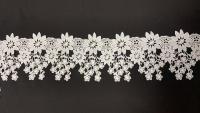 China High Quality 9CM Embroidered Polyester French  Lace Trim Water Soluble lace for Wedding Skirt Clothes for sale