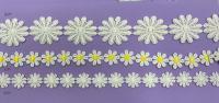 China 2cm-4CM Water-Soluble Polyester Flower Embroidery Lace Trim French Lace  3D Sequins for Children's Vest Clothing for sale