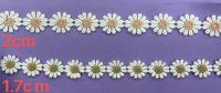 China 2cm-4CM Water-Soluble Polyester Flower Embroidery Lace Trim French Lace  3D Sequins for Children's Vest Clothing for sale