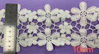 China High Quality Water-Soluble Eco-Friendly Milk Silk Embroidery Lace Trim Floral Fabric for Dress and Clothing Decoration for sale