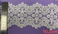 China High Quality Water-Soluble Eco-Friendly Milk Silk Embroidery Lace Trim Floral Fabric for Dress and Clothing Decoration for sale