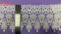 China High Quality Water-Soluble Eco-Friendly Milk Silk Embroidery Lace Trim Floral Fabric for Dress and Clothing Decoration for sale