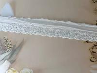 China Eco-Friendly 100% Cotton Embroidery Lace Trim for Ladies' Skirt for Shoes and Bags Decoration Water-Soluble Chicken Lace Trim for sale