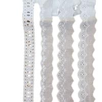 China Eco-Friendly 100% Cotton Embroidery Lace Trim for Ladies' Skirt for Shoes and Bags Decoration Water-Soluble Chicken Lace Trim for sale