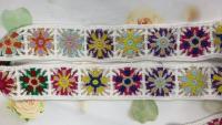 China Multi-Color Eco-Friendly French Lace Trim for Clothing Dresses Headbands Cowboy Accessories Crochet Embroidery Style for sale