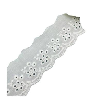 China 100% Cotton Embroidered  CHICKEN Lace Trimming Accessories for Dresses Clothing for sale