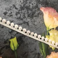 China POMPOM Lace Tirm 1.3CM Water Soluble Embroidery COTTON for Table Cloth Decoration for sale