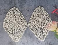 China Handmade 100% Cotton Knitted Embroidery Crochet Placemat Customizable Size Patches for sale