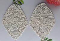 China Handmade 100% Cotton Knitted Embroidery Crochet Placemat Customizable Size Patches for sale