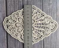 China Handmade 100% Cotton Knitted Embroidery Crochet Placemat Customizable Size Patches for sale