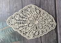 China Handmade 100% Cotton Knitted Embroidery Crochet Placemat Customizable Size Patches for sale
