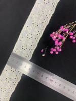 China 100% Cotton 4cm/6cm  bar Code Chicken Embroidery Lace Tirm for Children's Garments for sale