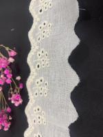 China 100% Cotton 4cm/6cm  bar Code Chicken Embroidery Lace Tirm for Children's Garments for sale