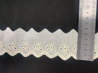 China 100% Cotton 4cm/6cm  bar Code Chicken Embroidery Lace Tirm for Children's Garments for sale