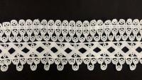 China French Lace Embroidery Trim - Polyester Milk Silk Floral Patterns for Women's Clothing & Accessories for sale