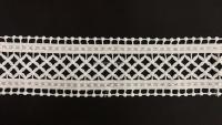 China French Lace Embroidery Trim - Polyester Milk Silk Floral Patterns for Women's Clothing & Accessories for sale