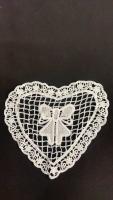 China Exquisite 3D Heart-Shape Polyester Milk Yarn Embroider Patch Lace Decoration Multiple Floral Patterns for Ladies' Dresses for sale