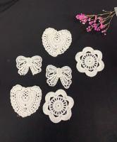 China Bow Shaped Heart- Shaped Milk Yarn Patches for Women's Clothing Like Sweaters and Cardigans for sale