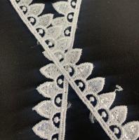 China Polyester Embroidered Sequins Lace Trim for Wedding Dress Accessories Multiple Types Available for sale