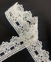 China Polyester Embroidered Sequins Lace Trim for Wedding Dress Accessories Multiple Types Available for sale