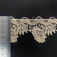 China Polyester Embroidered Sequins Lace Trim for Wedding Dress Accessories Multiple Types Available for sale