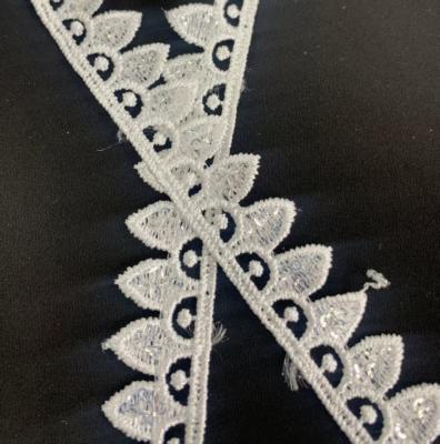 China Embroidered Lace with Sequins Gorgeous Lace Clothing Accessories Suitable for Women's Clothing for sale