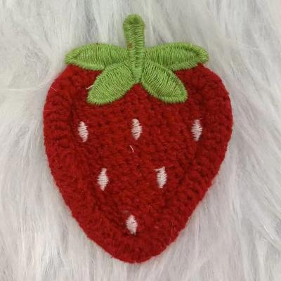 China Fruit Strawberry Pattern Embroidery Patch Size Can Be Customized  Patch for Children's Garments and Shoe Decoration for sale