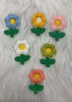 China Wholesale Customized Daisy/rose/flower Embroidery Patches Flower  Iron-on Embroidery for Kids Clothing  Hats  Shoe Decoration for sale