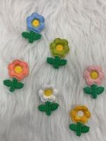 China Wholesale Customized Daisy/rose/flower Embroidery Patches Flower  Iron-on Embroidery for Kids Clothing  Hats  Shoe Decoration for sale