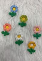 China Small Red Flower Embroidery Applique Quality Fabric Embroidered Patch Badge Lace Accessories for Clothing for sale